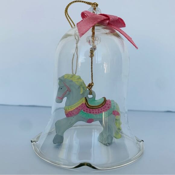 Vintage | Holiday | Vintage Crystal Bell Carousel Horse Ornament | Poshmark